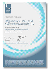 Zertifikate › Agosi Allgemeine Gold- und Silberscheideanstalt AG