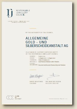 Zertifikate › Agosi Allgemeine Gold- und Silberscheideanstalt AG